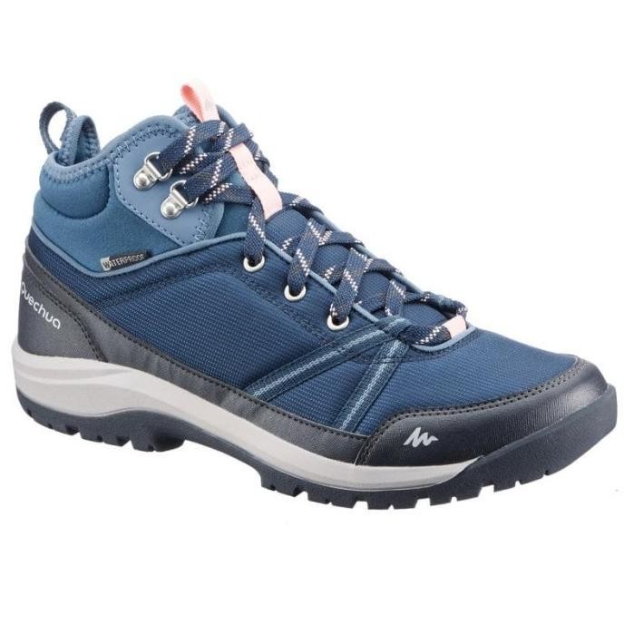 Jual Decathlon Quechua Sepatu Gunung Wanita Nh500 Mid - Blue | Shopee ...