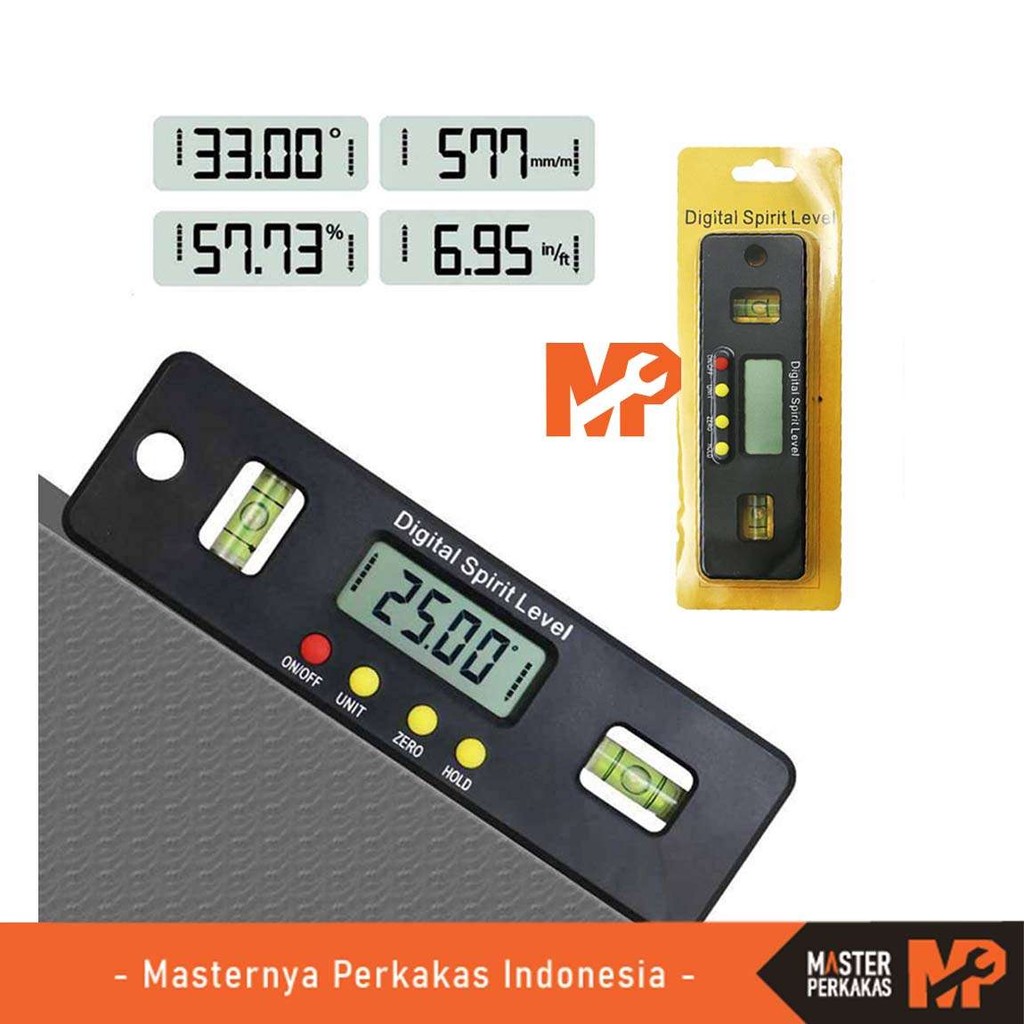 Jual MP Ukur Alat Kemiringan Digital AH90 / Spirit level / Mini ...
