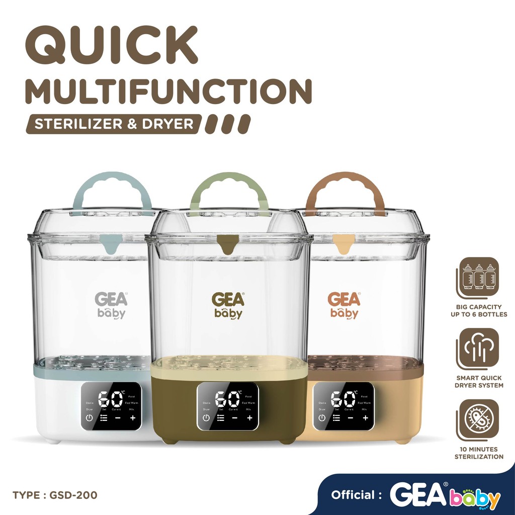 Jual GEA Baby Multifunction Warmer Sterilizer Dryer GSD-200 Penghangat ...