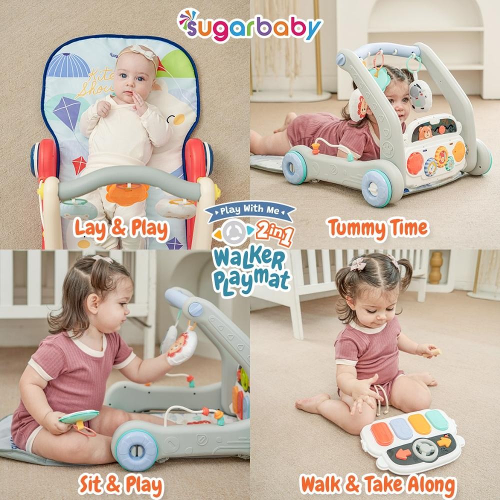 Jual NEW !! Sugarbaby 2in1 play with me Baby Walker & Playmat/Push ...