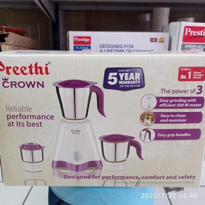 Jual PREETHI CROWN MIXER GRINDER 500 WATT | Shopee Indonesia