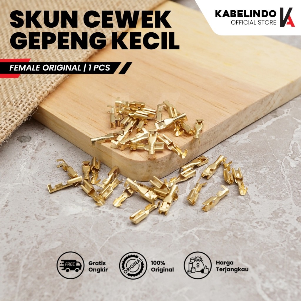 Jual SKUN KONEKTOR GEPENG MINI CEWEK / SKUN FEMALE / TERMINAL SKUN ...