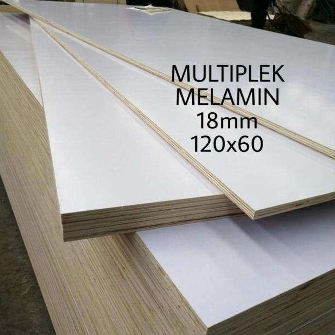 Jual Triplek / Multiplek melamin putih 18mm (120x60)cm, plywood ...