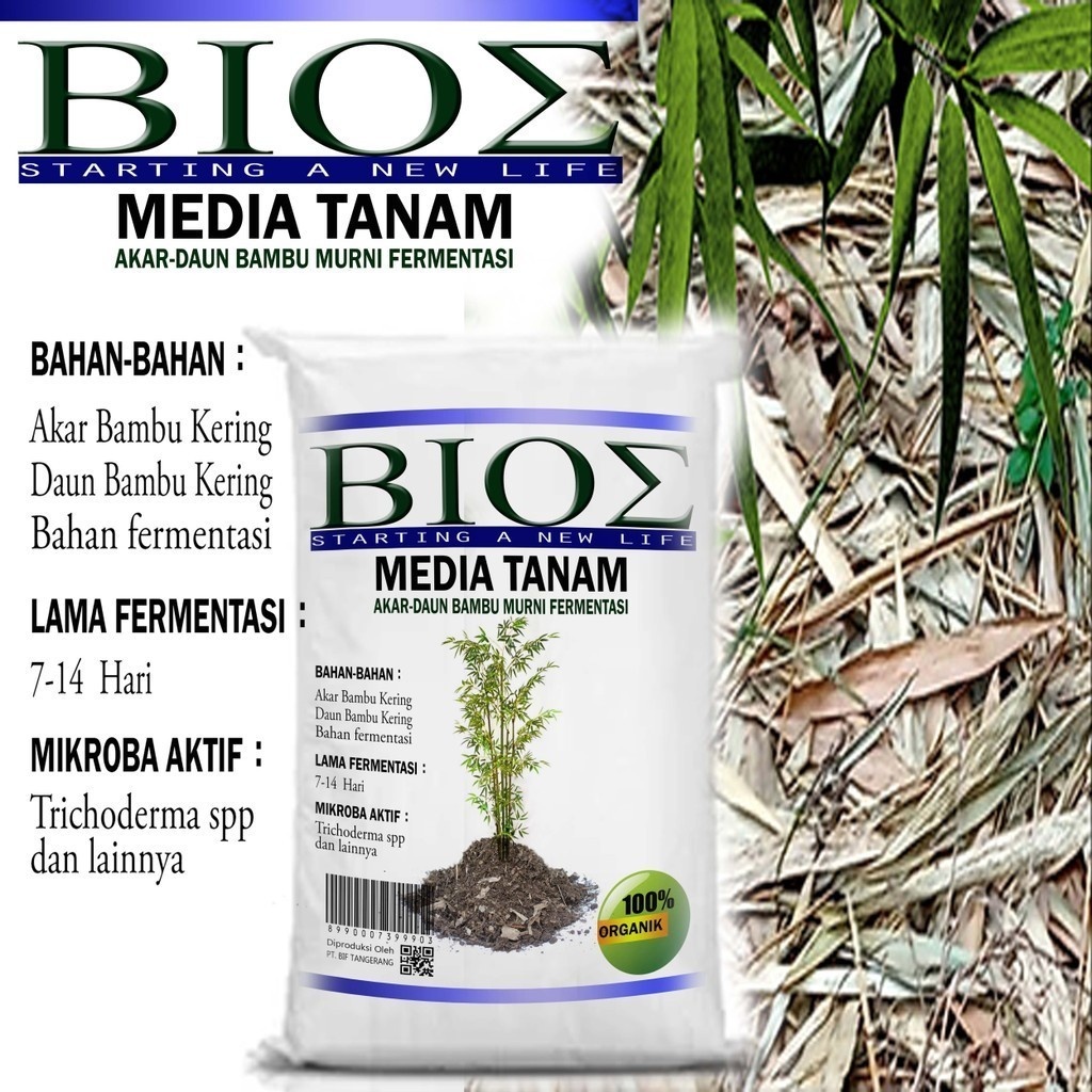 Jual 5L-20L Media tanam kompos humus bambu fermentasi trichoderma sp dan jakaba super sangat ...