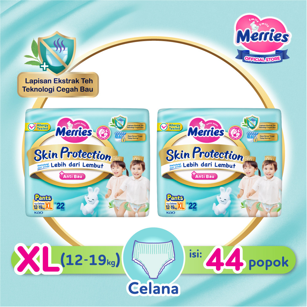 Jual Merries Skin Protection Popok bayi Celana XL 22 - Perlengkapan ...