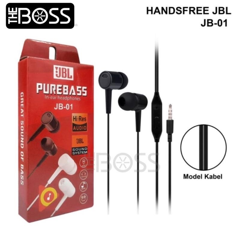 Jual Handsfree Earphone Handset JBL JB-01 Super Bass Pure Bass High ...