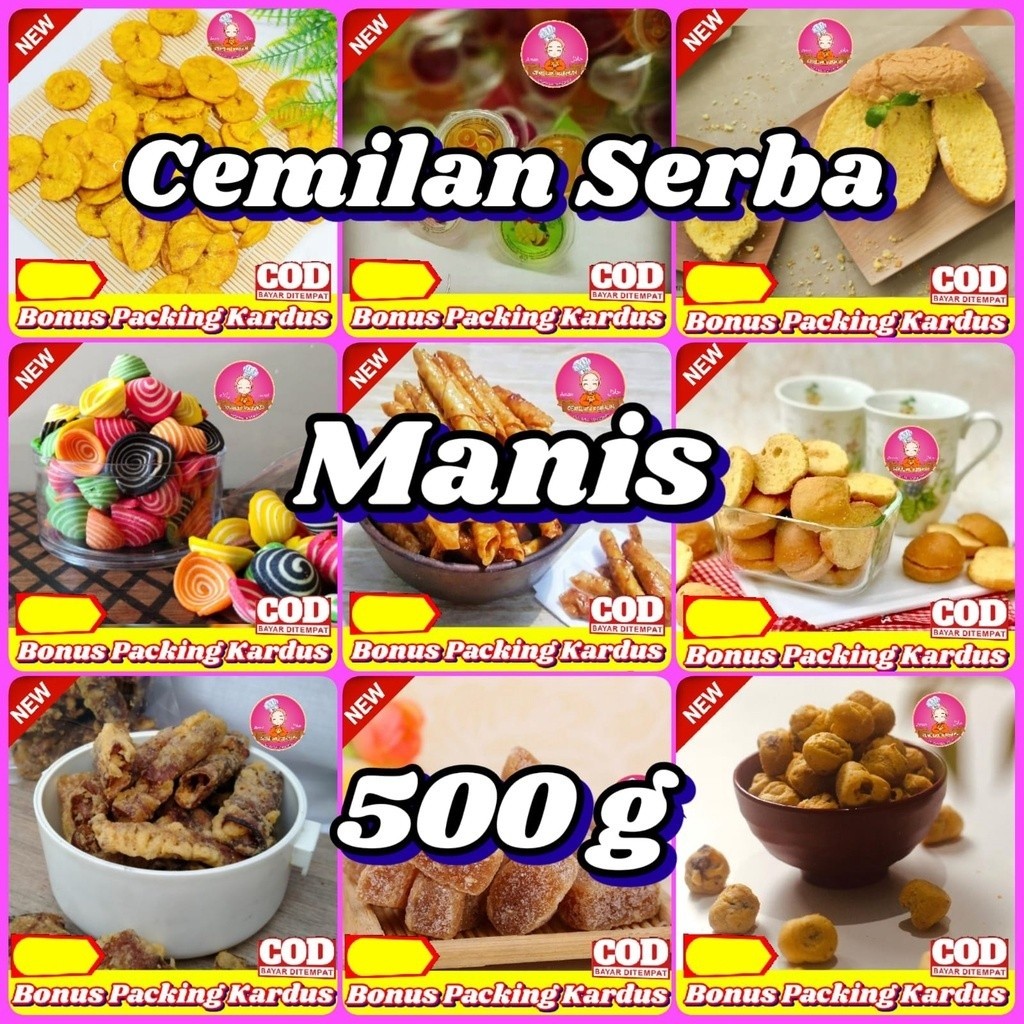 Jual Serba Manis 500gram / Aneka Makanan Ringan - Iqorni Snack cemilan ...