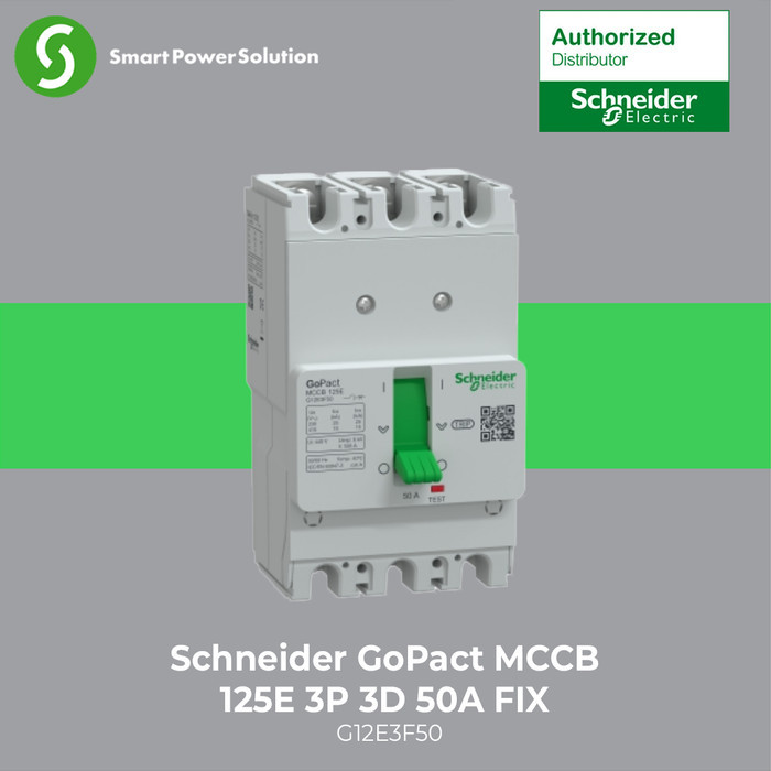 Jual Schneider Gopact Mccb 125E 3P 3D 50A Fix - G12E3F50 Genuine ...