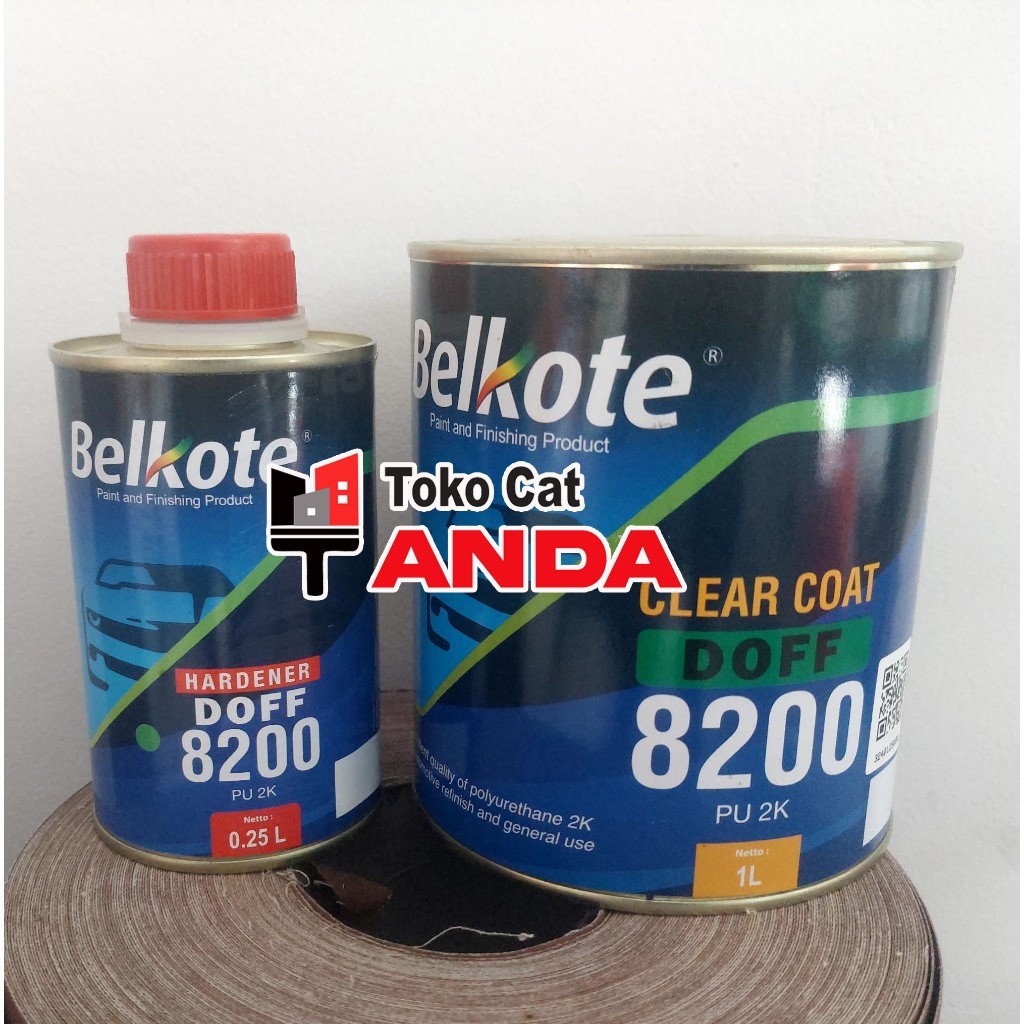 Jual READY STOCK- Clear Belkote 8200 DOFF - Clear Belkote DOFF - Belkote Dof Dop 1,25L set ...