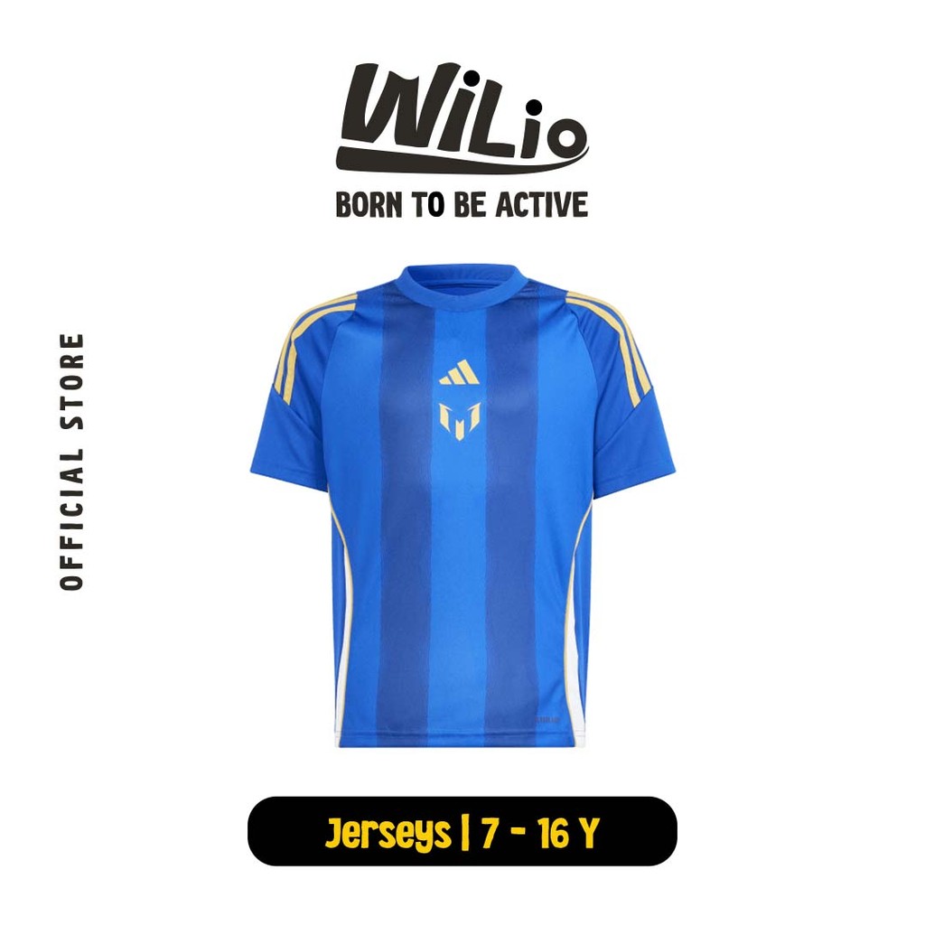 Jual ADIDAS Messi Tr Jsy Y IS6471 - Jersey Anak (Biru) | Shopee Indonesia