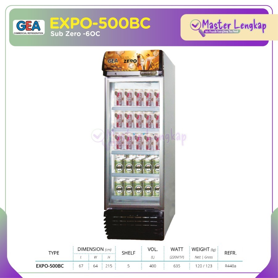 Jual GEA SHOWCASE BEER / SODA COOLER SUB ZERO EXPO-500BC / EXPO500BC ...
