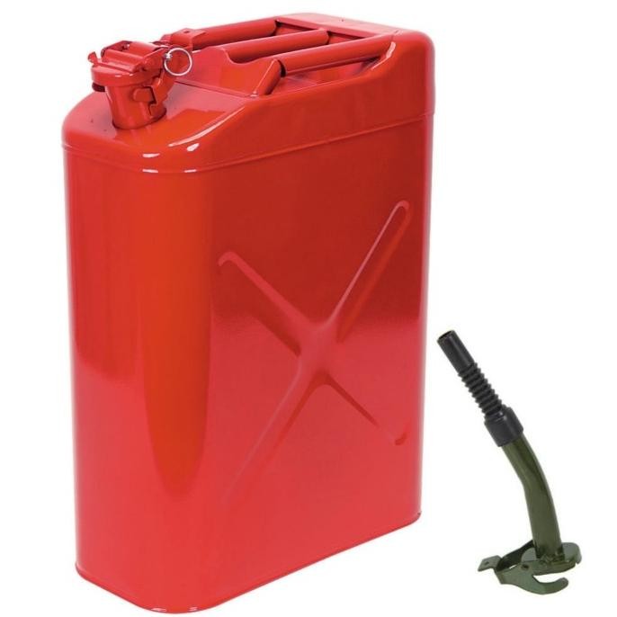 Jual Jerigen Besi 20 Liter Tutup Klip No Selang Model Congkel Free ...