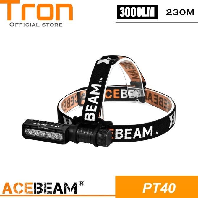 Jual Acebeam PT40 3000 Lumens 230 Meter Headlamps Flashlight | Shopee ...