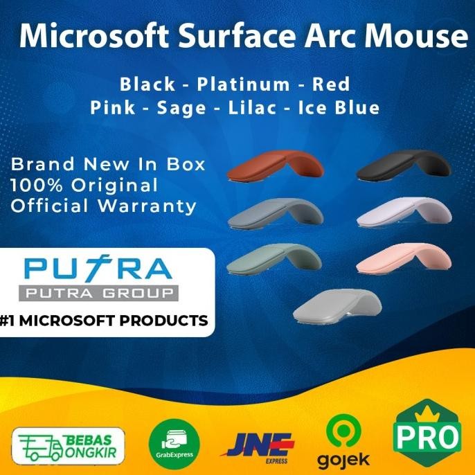 Jual Microsoft Surface Arc Mouse Black Platinum Pink Red Lilac Sage ...