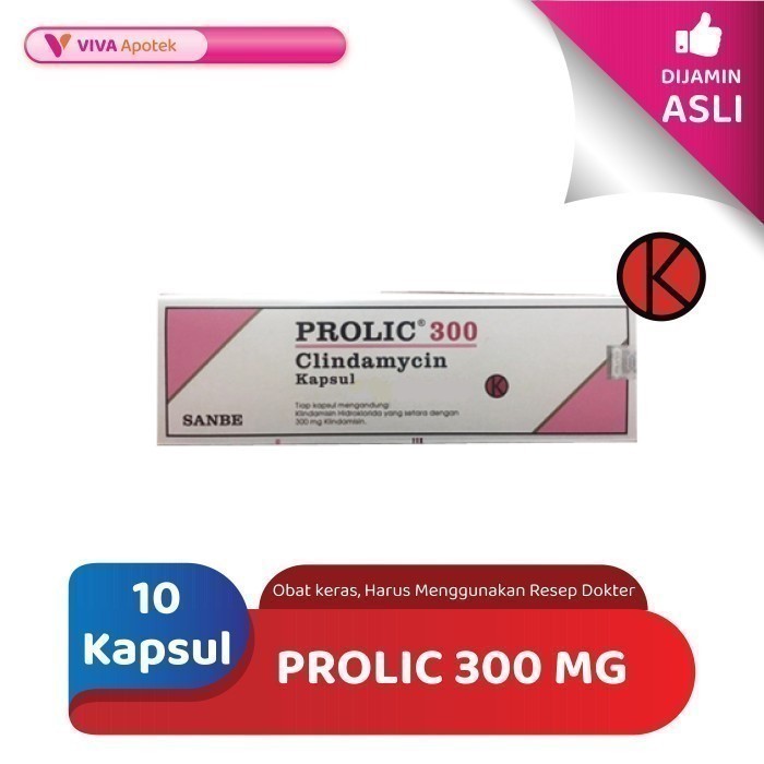 Jual Prolic 300 mg / Clindamycin / Infeksi Bakteri (10 Kapsul) | Shopee ...