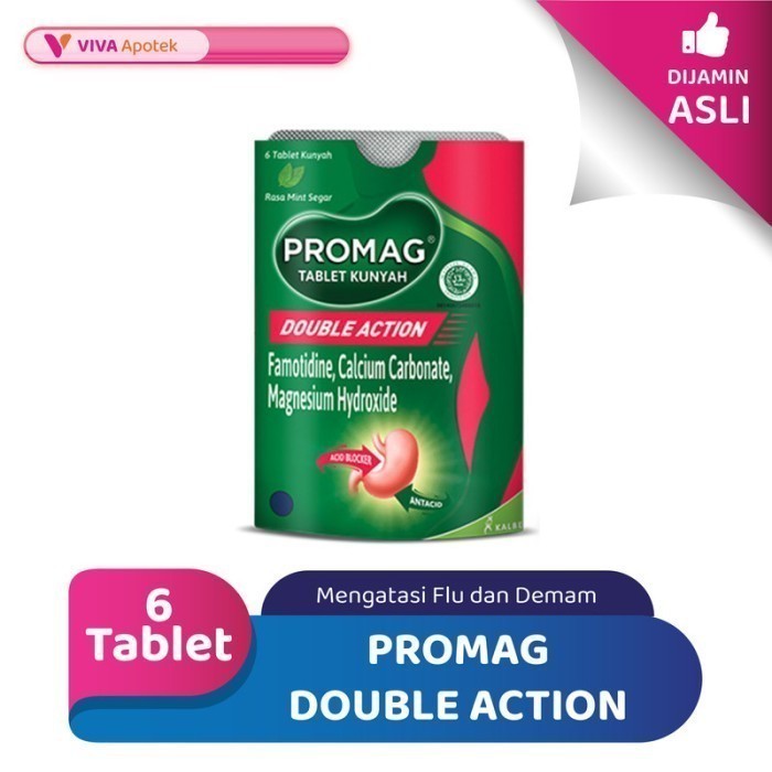 Jual Promag Double Action Membantu Menurunkan Asam Lambung (6 Tablet ...
