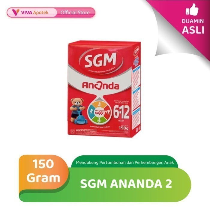 Jual SGM Ananda 2 (6-12 Bulan) Formula Bayi Bubuk (150 Gram) | Shopee ...