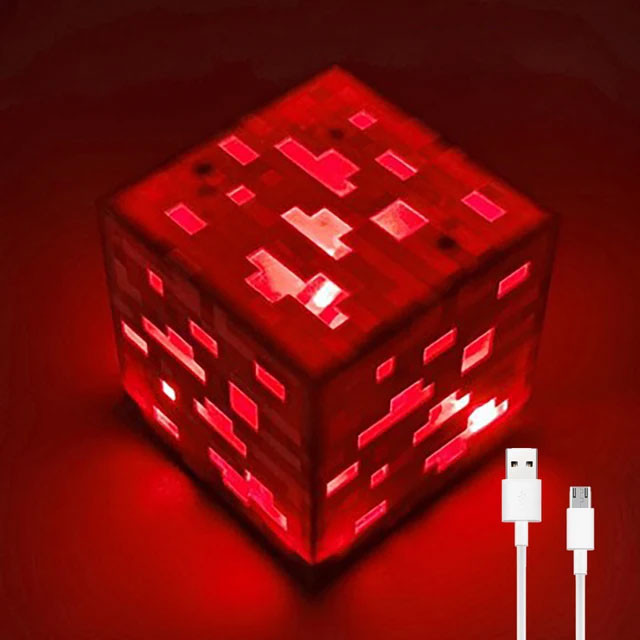 Jual Lampu Tidur Minecraft Square Cubic Stone Lamp LED Night Light ...