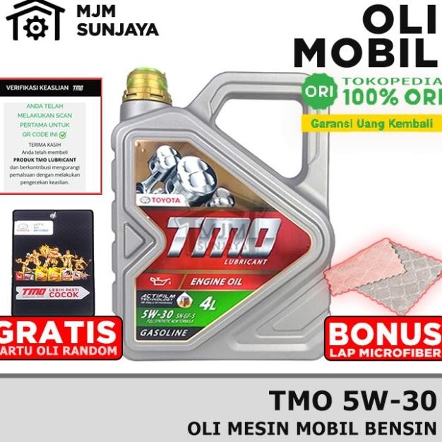 Jual Oli Mesin Tmo Sae 5W-30 4 Liter Bensin Toyota Scan Barcode 4Liter ...
