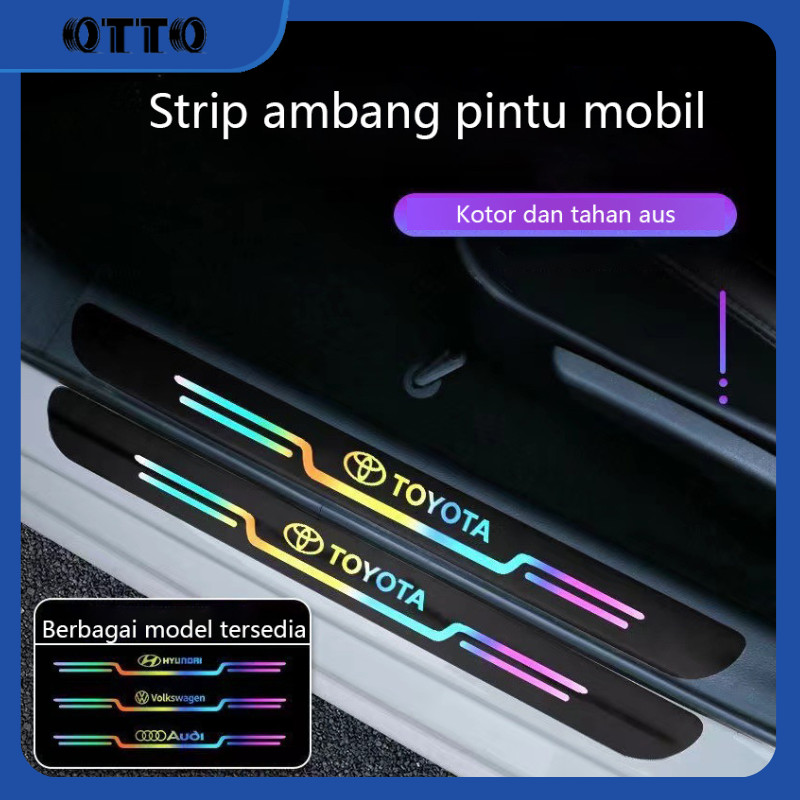 Jual [OTTO] 4Pcs Sticker Pelindung Sill Plate /Universal Car Door Step ...