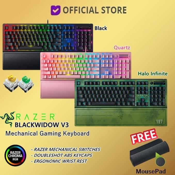 Jual Razer Blackwidow V3 Mechanical Gaming Keyboard Black Widow ...