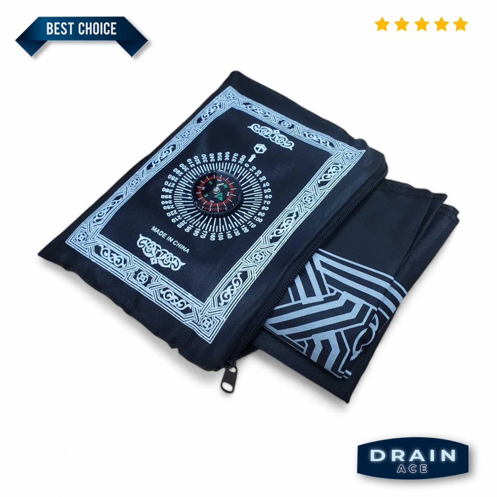 Jual Sajadah Lipat Pouch Travel Kompas Kiblat Compass Prayer Mat Rug ...