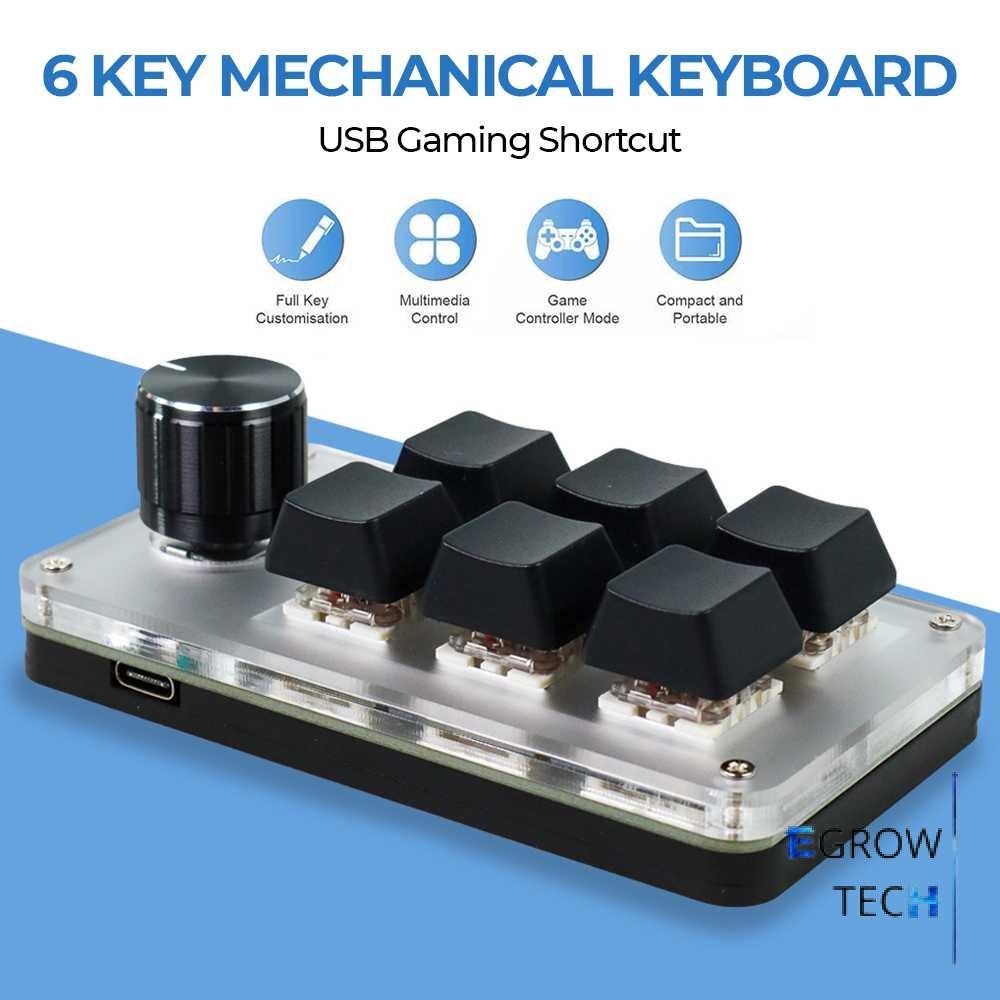 Jual EGROW VODOOL 6 Key Mechanical Keyboard Wired RGB USB Gaming ...