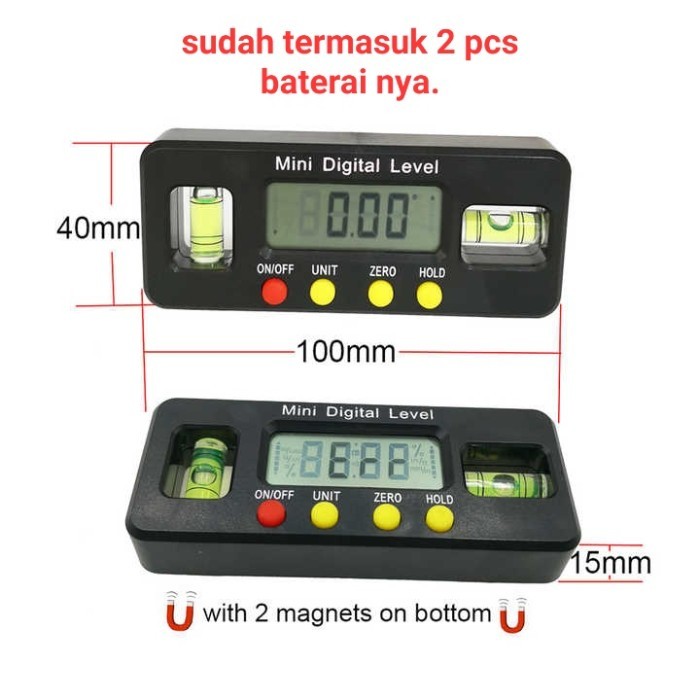 Jual Terbaru Mini Digital Level Alat Ukur Sudut Kemiringan Busur ...
