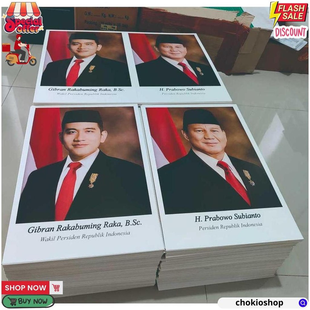 Jual Foto Poster Presiden Dan Wakil Presiden Prabowo Gibran 2024-2029 D Termurah | Shopee Indonesia
