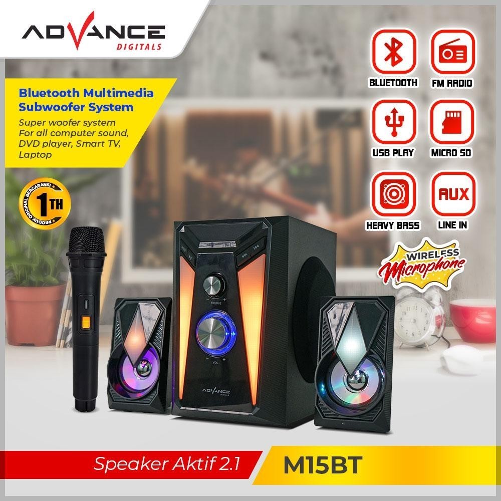 Jual Advance Speaker Stereo Bluetooth M-15BT / M15BT Xtra Bass ...