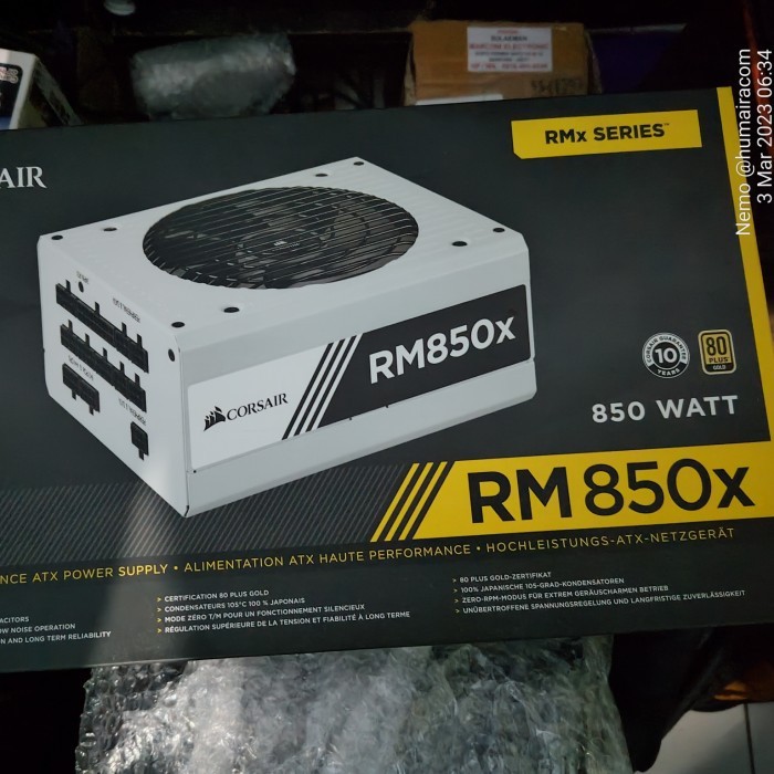 Jual ADA Psu corsair rm850 80 plus gold no rm750 rm650 hx750 hx850 ...
