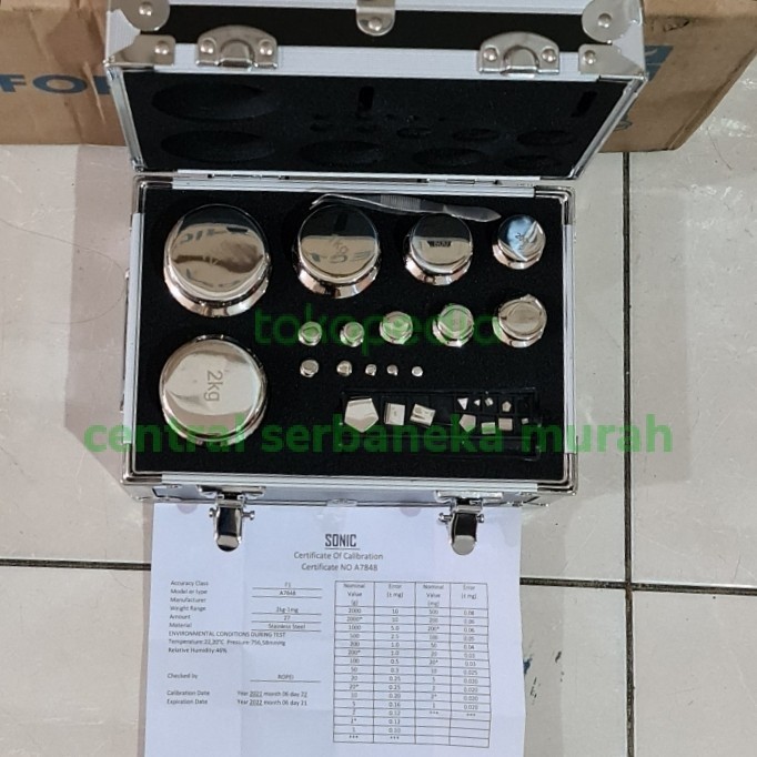 Jual Terbaru!!! anak batu timbangan kalibrasi class F1 cap 1mg-2kg +box | Shopee Indonesia