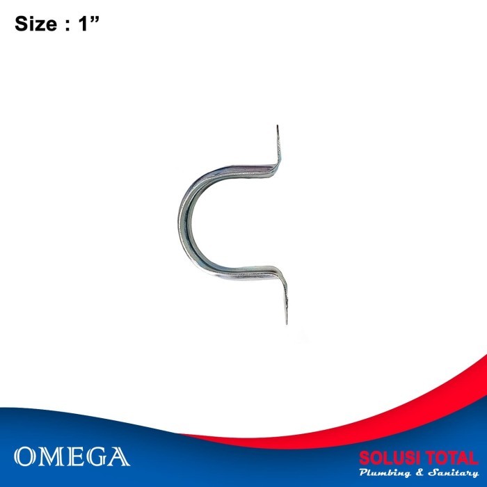 Jual Klem Besi Tebal Ukuran 1 inch 1" Omega Lokal Galvanis Seng ...