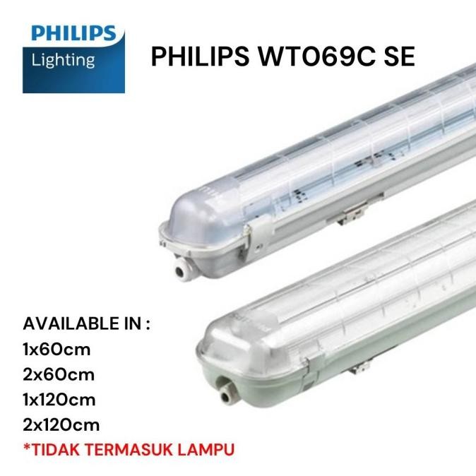 Jual PHILIPS Kap Waterproof LED WT069C SE L600 L1200 | Kap TL LED Tahan ...