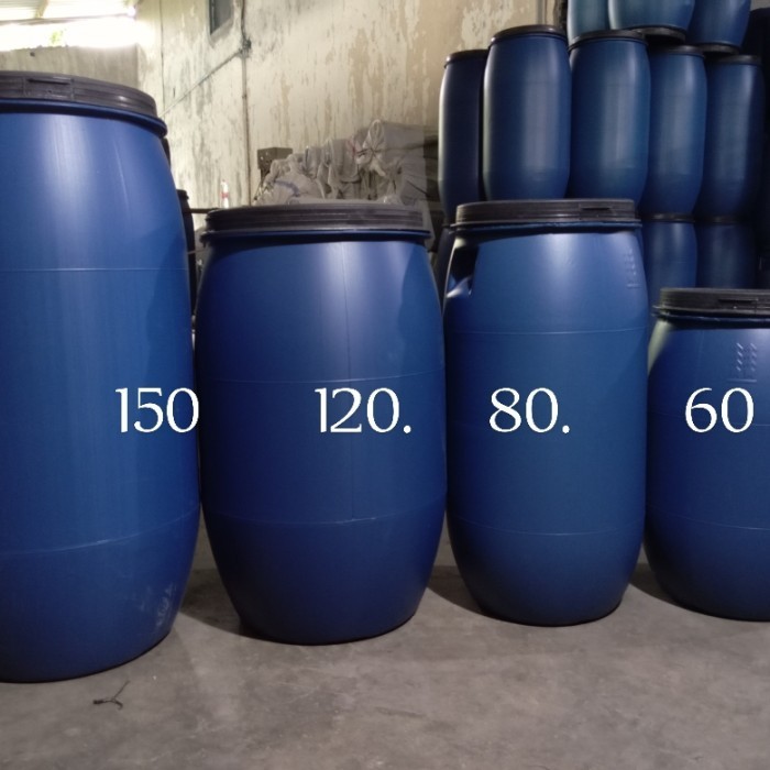Jual tong air tutup hitam tebal gentong tong tinggi 150 liter 120 liter ...