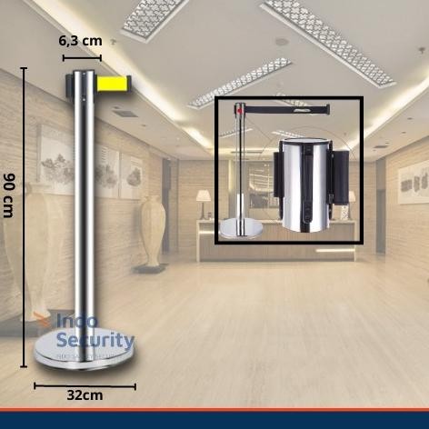 Jual BEBAS ONGKIR - PROMO TIANG ANTRIAN STAINLESS WARNA 3 METER/QLINE ...