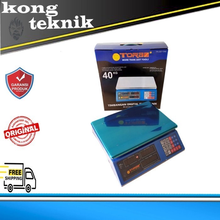 Jual newgan!! TORA Timbangan Digital 40 Kg Body Biru Besar - Electronic ...