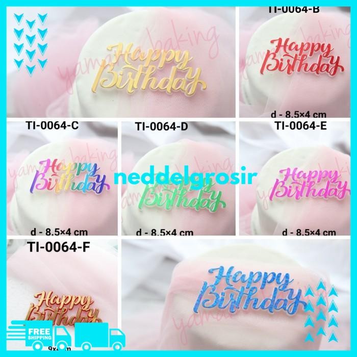 Jual CAKE TOPPER TEMPEL HIASAN KUE TULISAN HAPPY BIRTHDAY ULTAH BEST ...