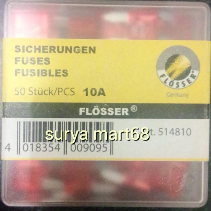 Jual Kualitas terbaik] sekring / fuse mini 10A merk Flosser | Shopee ...