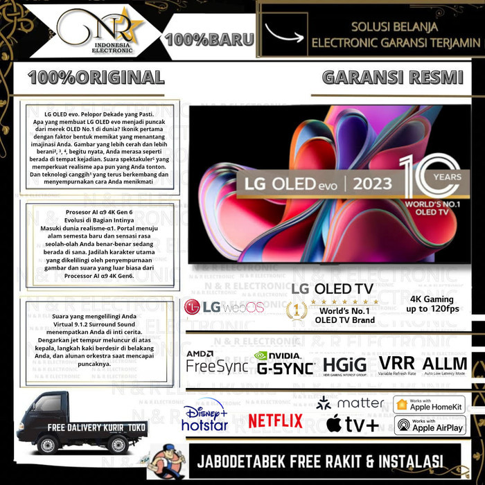 Jual LG OLED EVO 65G3PSA - 4K120Hz GALLERY DESIGN - G SYNC - LG 65G3 65G3 | Shopee Indonesia