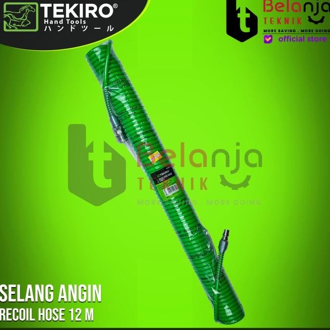 Jual Tekiro Recoil Hose 12 Meter Selang Angin Kompresor Tekiro Hijau ...