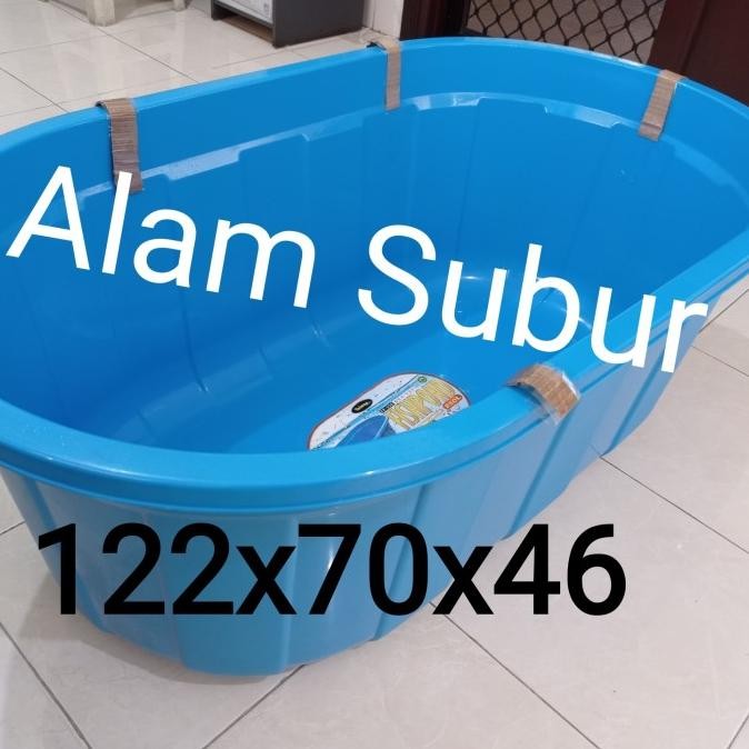 Jual Bak Fishpond Plastik Fiber Ikan Jumbo Besar Biru | Shopee Indonesia