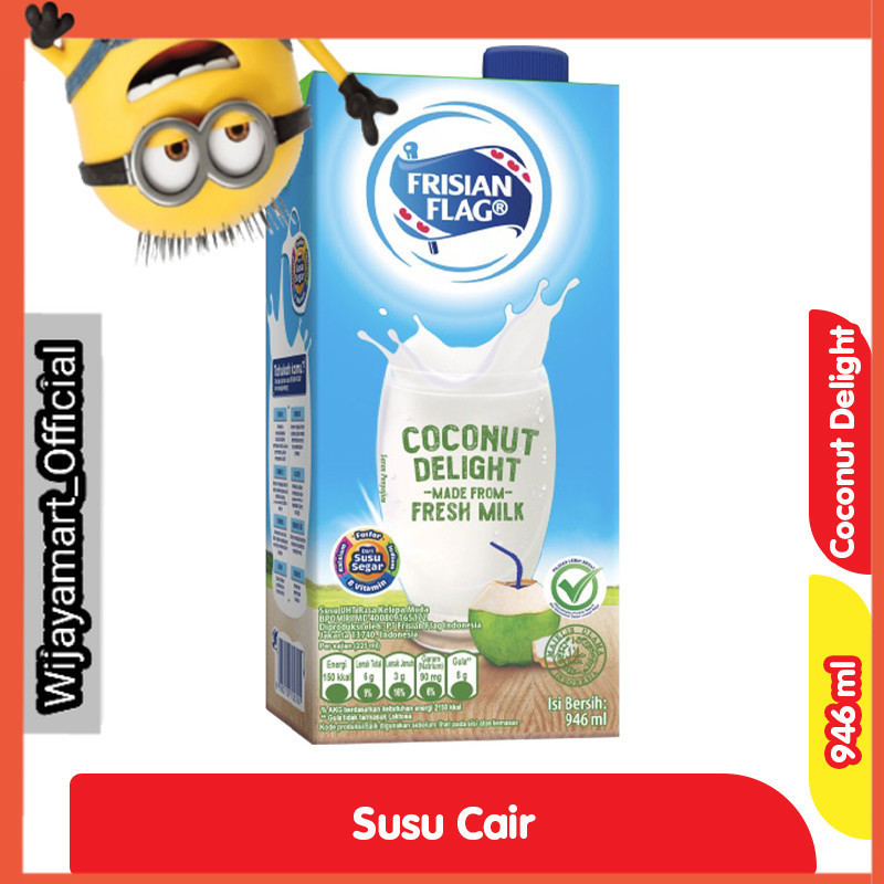 Jual Frisian Flag Purefarm Susu UHT Coconut Delight Kotak 946 ml | Shopee Indonesia