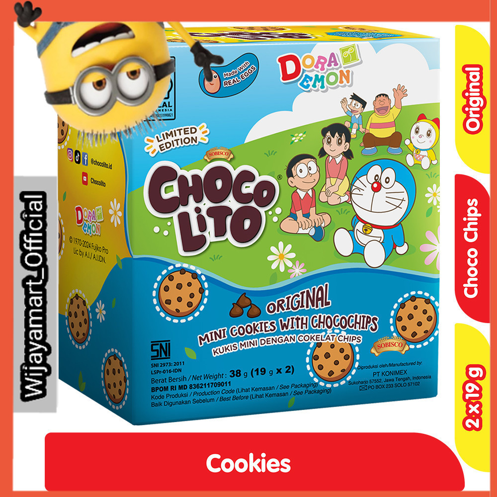 Jual Chocolito Cookies Mini Chocochips Original 2 x 19 g | Shopee Indonesia