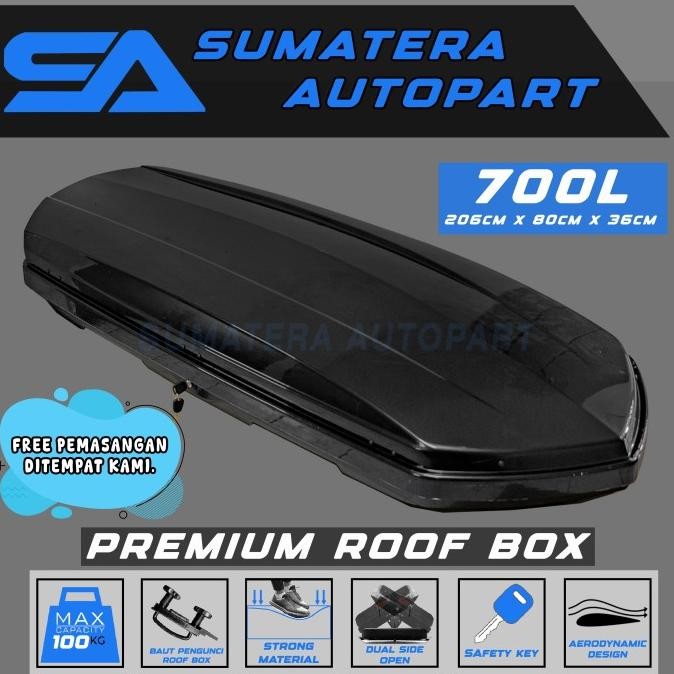 Jual ROOF BOX ROOFBOX ROFBOX SLIM BAGASI ATAS MOBIL UNIVERSAL MATERIAL ...