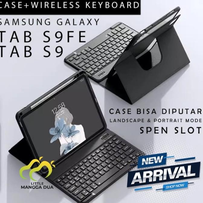 Jual NEW Case Samsung Galaxy Tab S9fe S9 FE S9 Keyboard Bluetooth ...