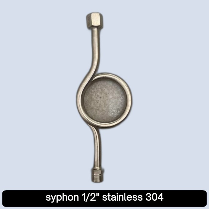 Jual neww pipa sipon,syphon pressure gauge 1/2" stainless | Shopee ...