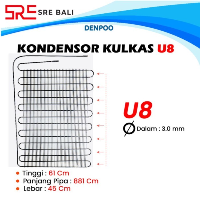 Jual KONDENSOR KULKAS SHOWCASE FREZEER UNTUK SEMUA MEREK-CONDENSOR U8 ...