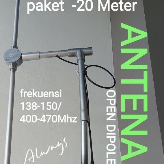 Jual ANTENA OPEN DIPOLE VHF/UHF DUAL BAND KABEL -20MTR | Shopee Indonesia