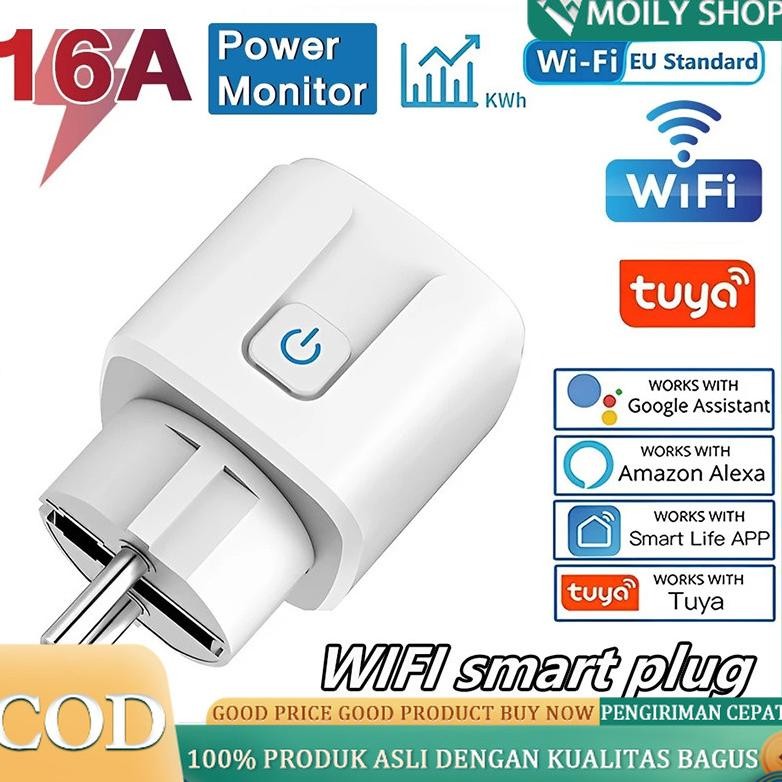 Jual WiFi Smart Plug Socket 16A with Power Monitor Stop Kontak Colokan stop kontak timer with ...